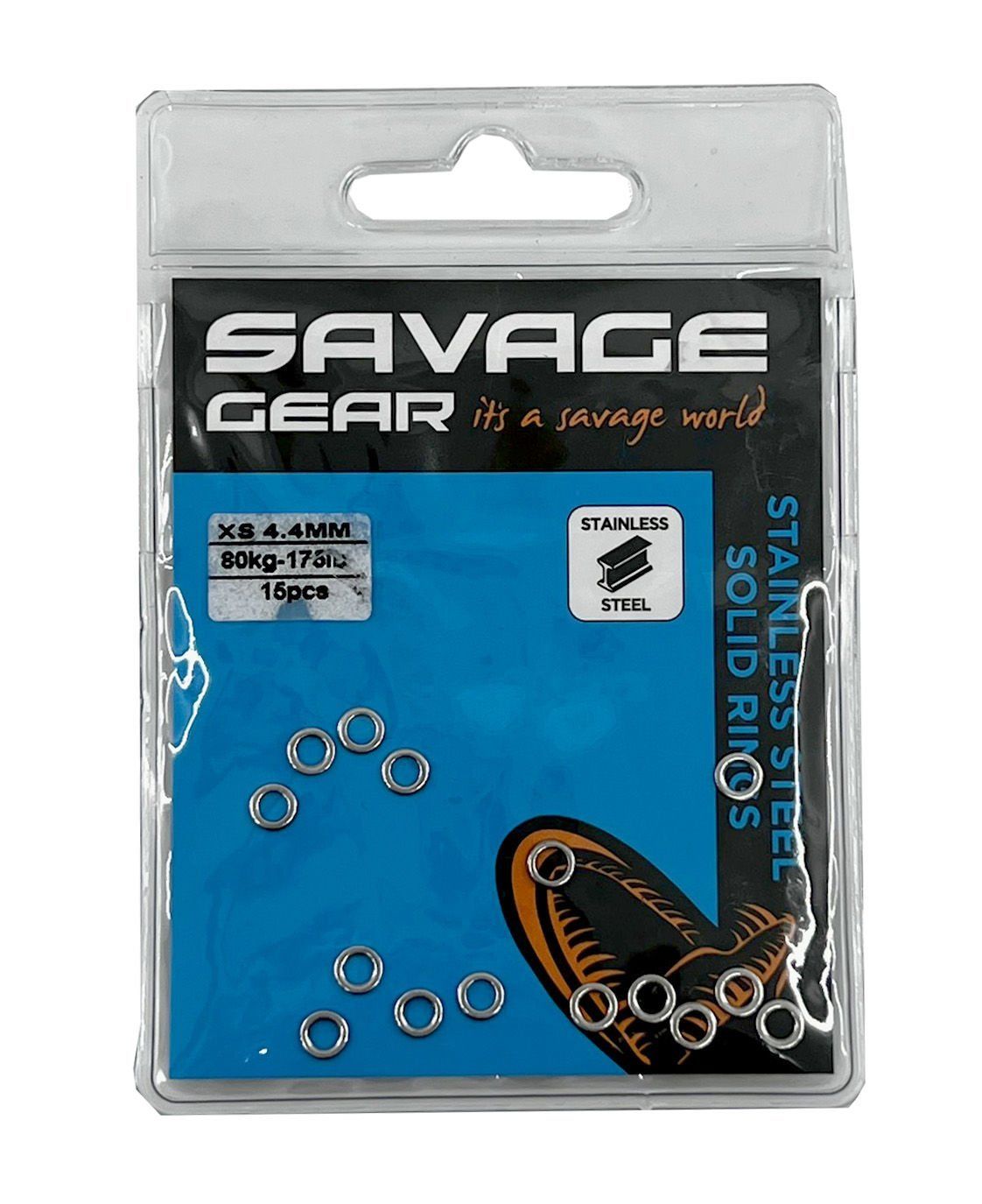 Savage Gear Solid Rings SS 15 Pcs XL 440LB 200KG